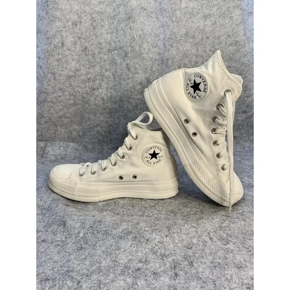 Converse | Shoes | Converse Chuck Taylor All Star Lift High Top Cream ...